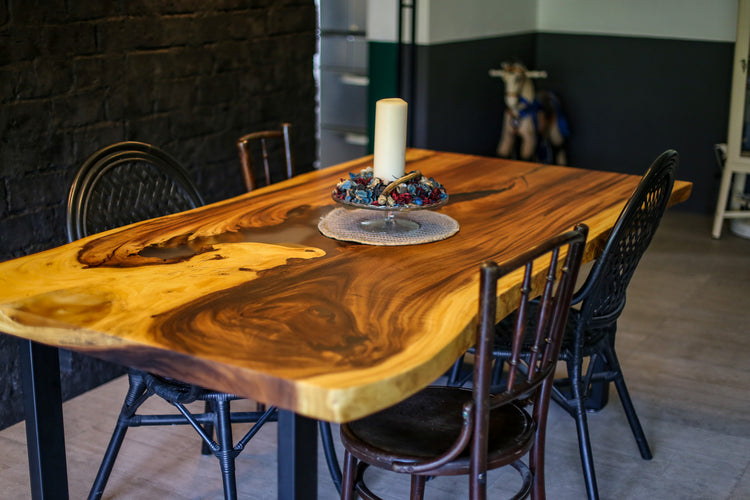The Table Guy - Suar Wood Slab Dining Table – shopthetableguy