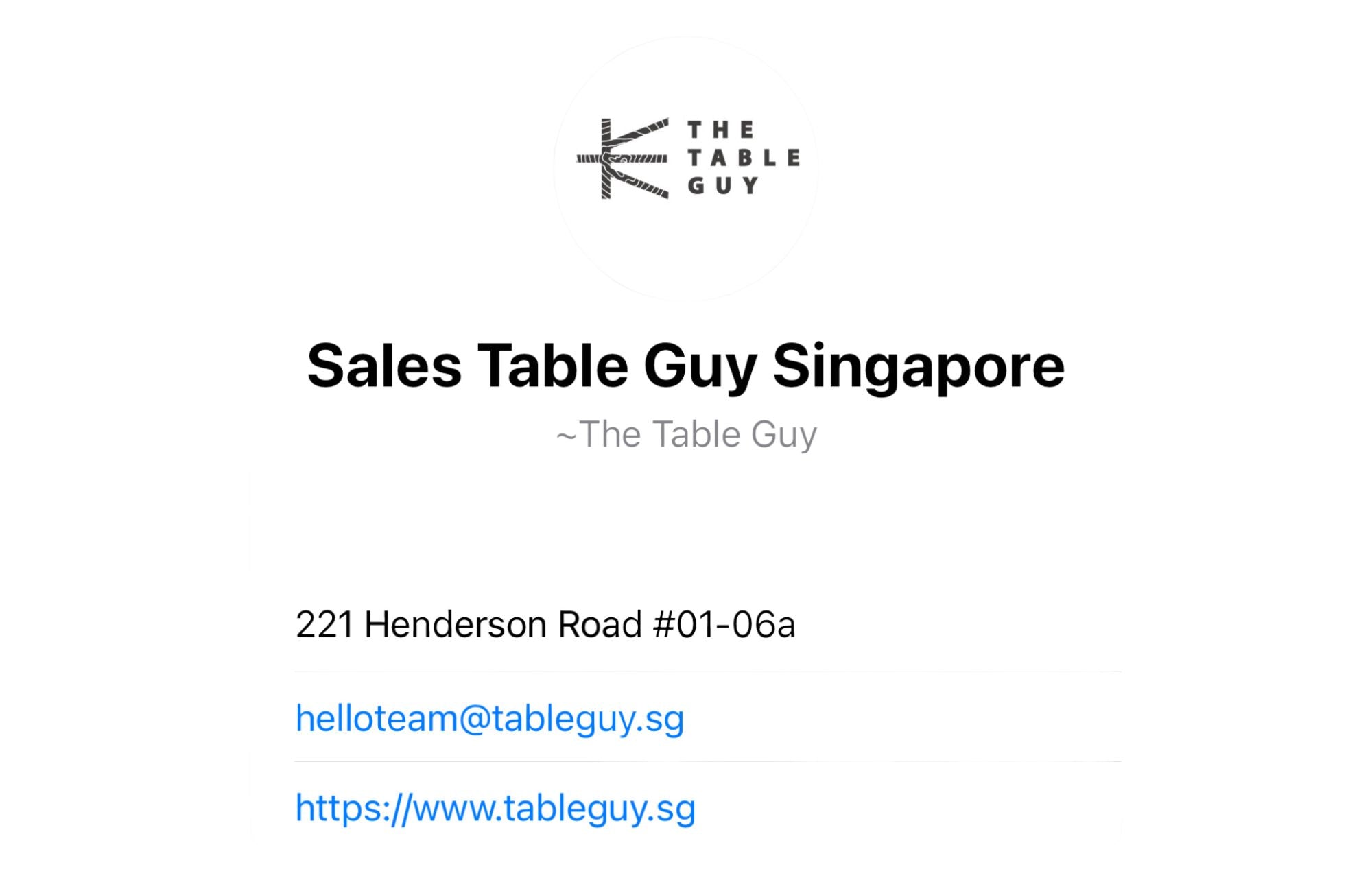 Latest Sales News: The Table Guy – shopthetableguy